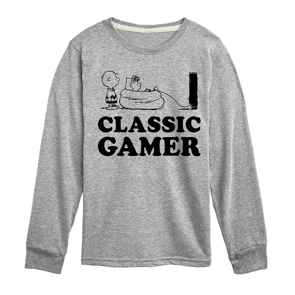 Boys 8-20 Peanuts Classic Gamer Long Sleeve Graphic Tee