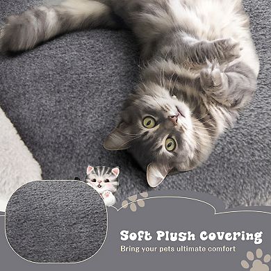 40 Inch Cat Tree Tower Multi-Level Activity Tree with 2-Tier Cat-Hole Condo