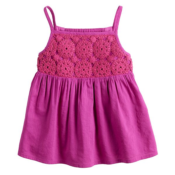 Baby & Toddler Girl Jumping Beans® Embroidered Babydoll Tank Top