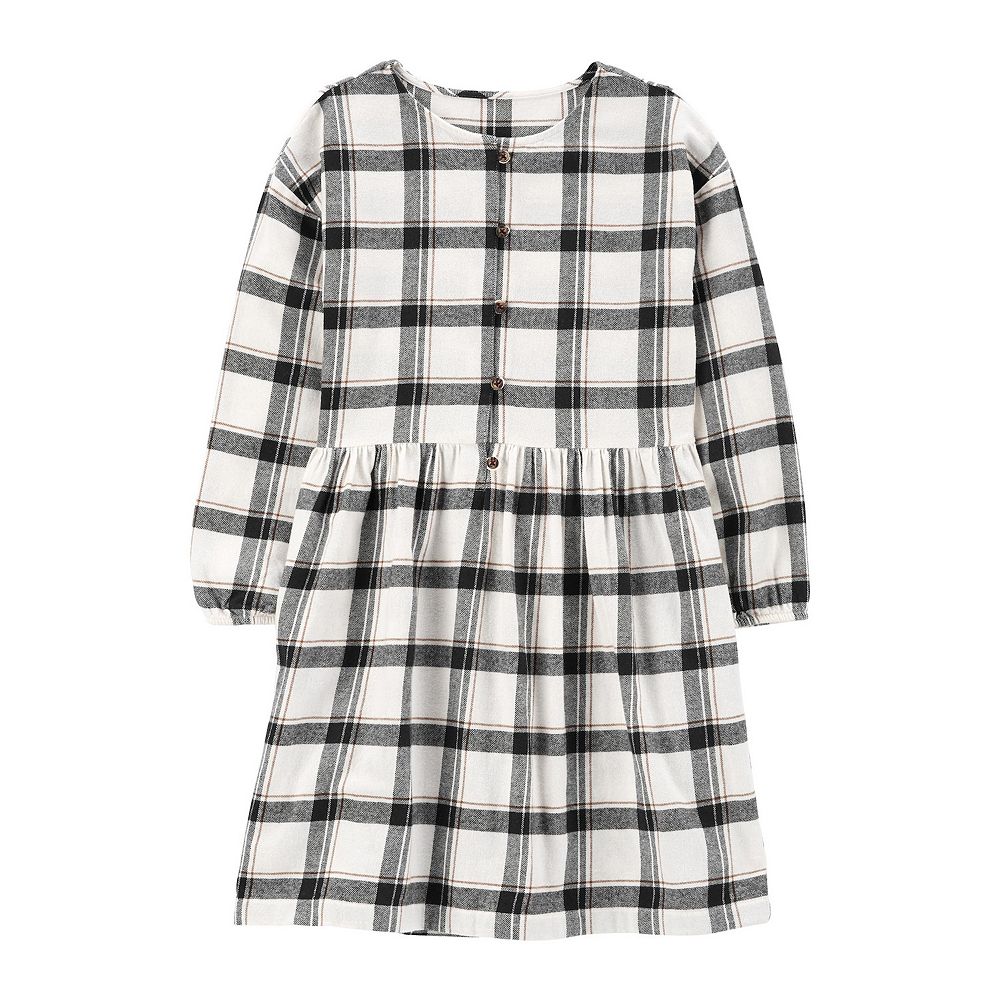 Girls 4-14 Carter's Plaid Twill Flannel Dress - Size 4