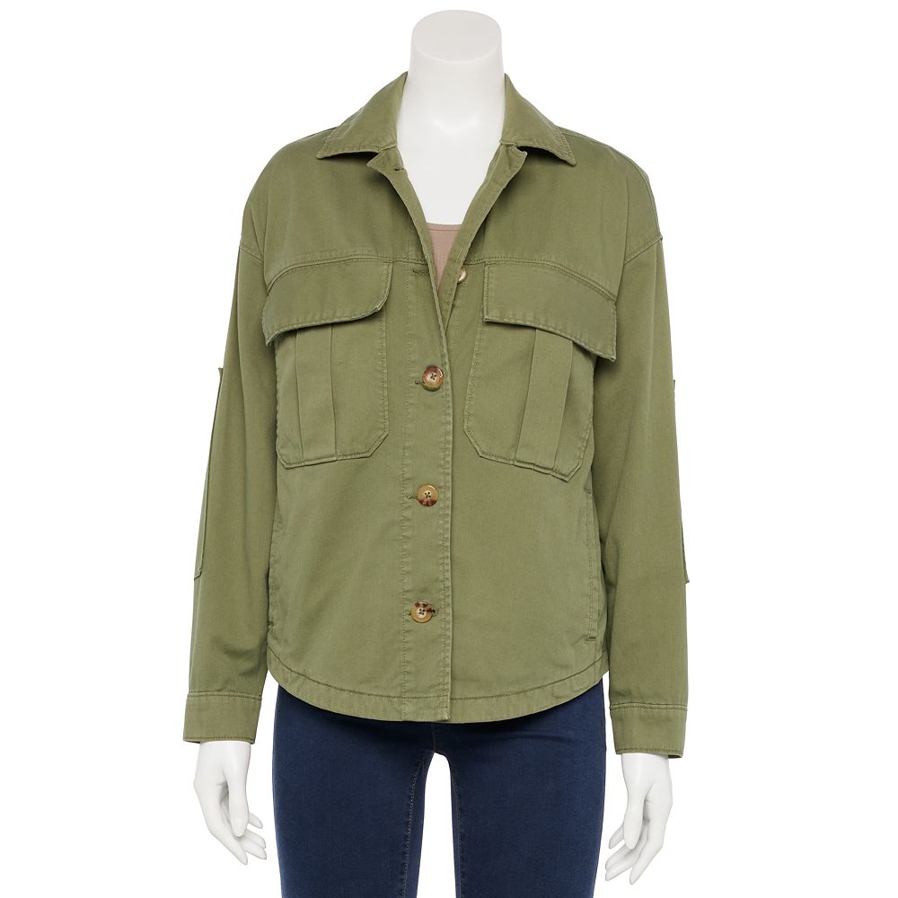 Juniors' SO® Comfortable Cargo Utility Jacket