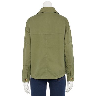 Juniors' SO® Comfortable Cargo Utility Jacket