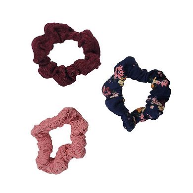 Girls 7-16 Three Pink Hearts 3-Piece Cardigan, Dress & Scrunchies Set