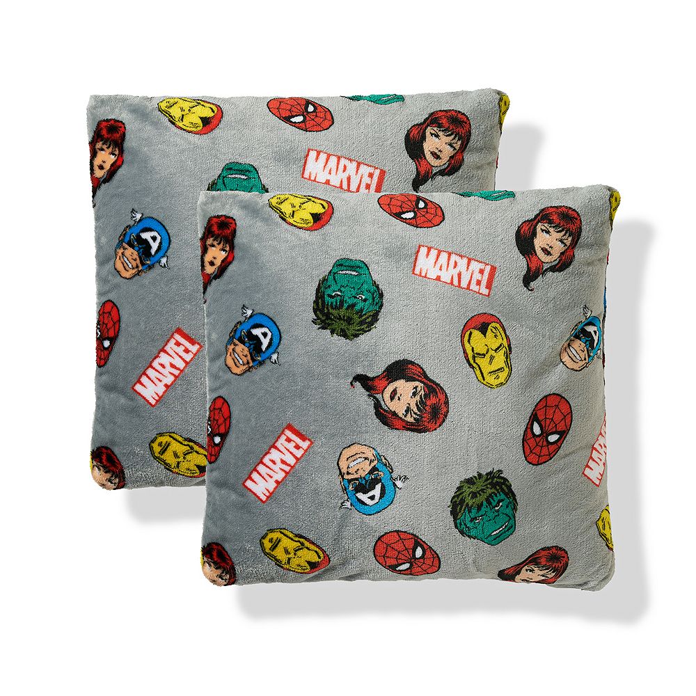 The Big One® Marvel Print Plush 2-pk. Throw Pillow Set