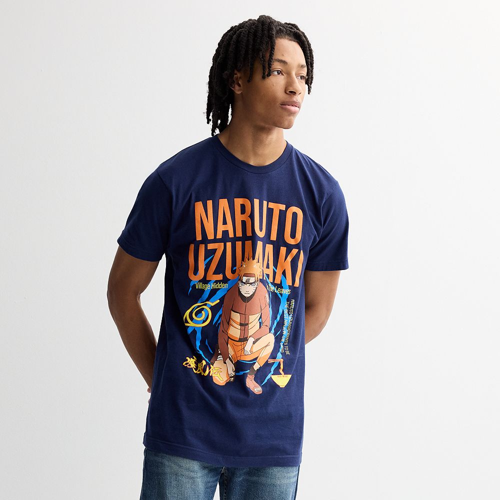 Men's Naruto Uzumaki Varsity Loaded Layout Tee Men's Naruto Uzumaki Varsity Loaded Layout Tee