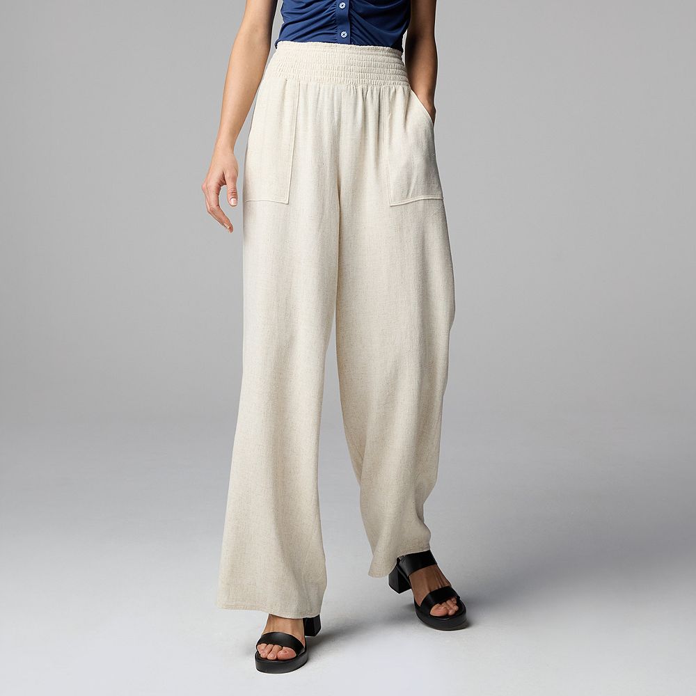Petite Simply Vera Vera Wang Wide Leg Travel Pants