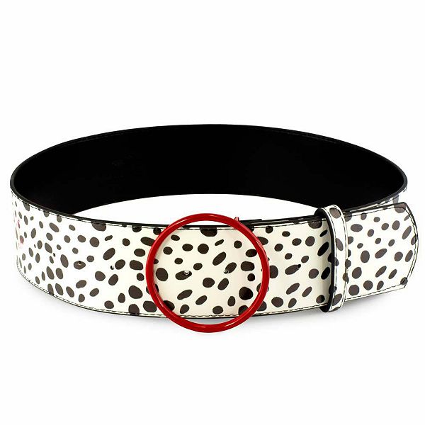 Disney Belt, Cruella De Vil Red Cast Buckle, Dalmatian Spots White ...
