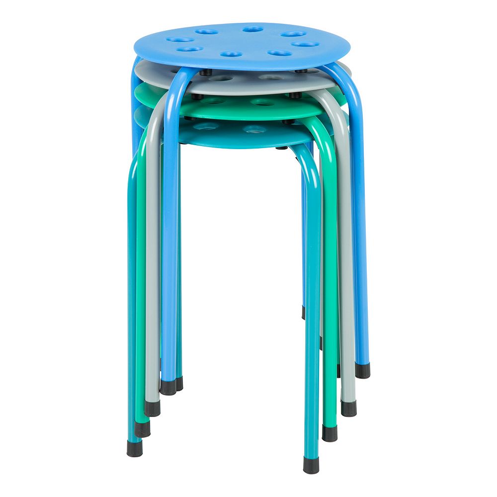 Norwood Commercial Furniture Contemporary Color Stacking Stool Set ...