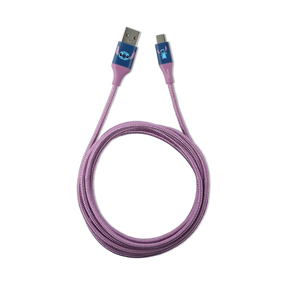 Disney's Stitch 6-ft. USB A To Type C Braided Charging Cable