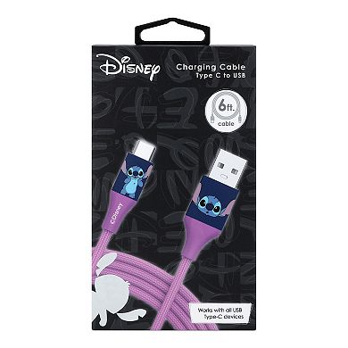 Disney's Stitch 6-ft. USB A To Type C Braided Charging Cable