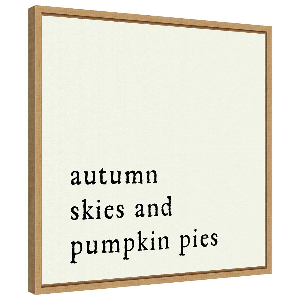 Autumn Skies Pumpkin Pies by Amanti Art Portfolio Framed Canvas Wall ...