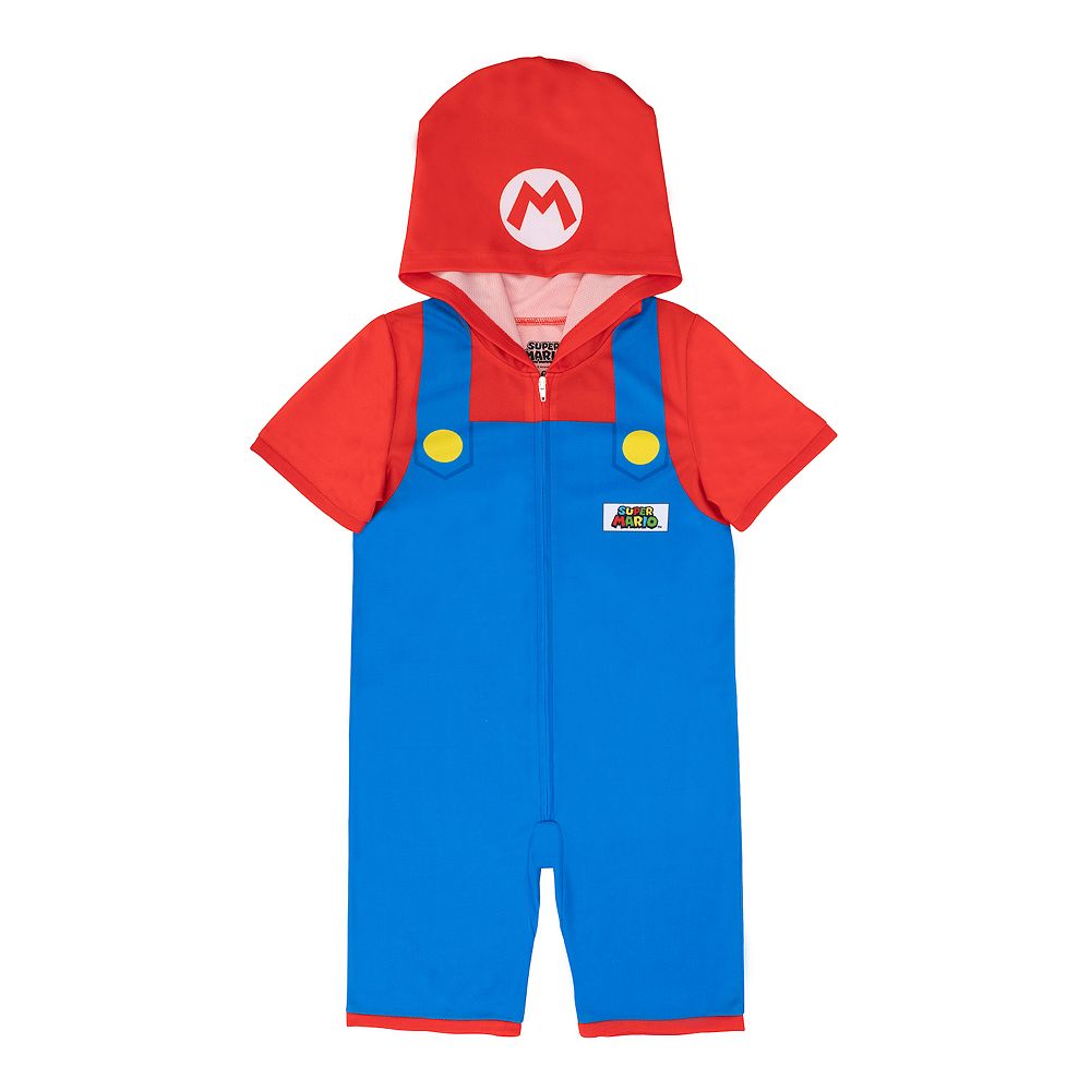 Boys 6-12 Nintendo Super Mario Hooded Pajama Romper