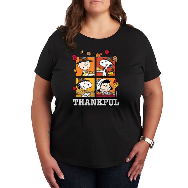 Plus Peanuts Thankful Graphic Tee Plus Peanuts Thankful Graphic Tee