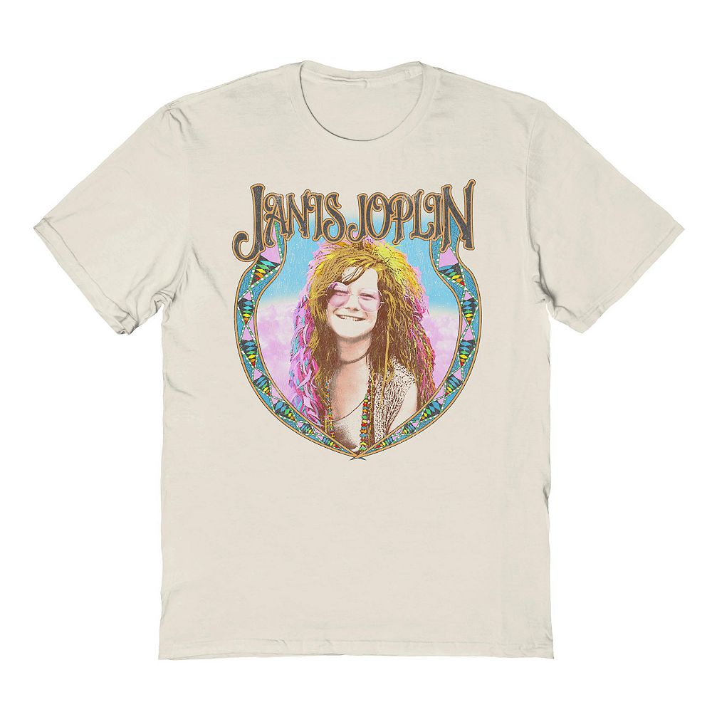 Men's Janis Joplin Pink Glasses Graphic Tee