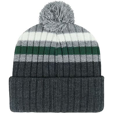 Men's '47 Charcoal Michigan State Spartans Stack Striped Cuffed Knit ...