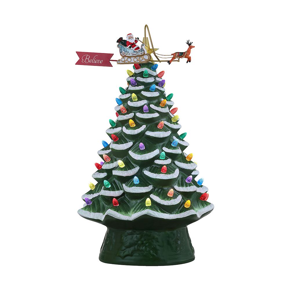 Mr Christmas 90th Anniversary Collection 16" Lit Ceramic Tree with ...