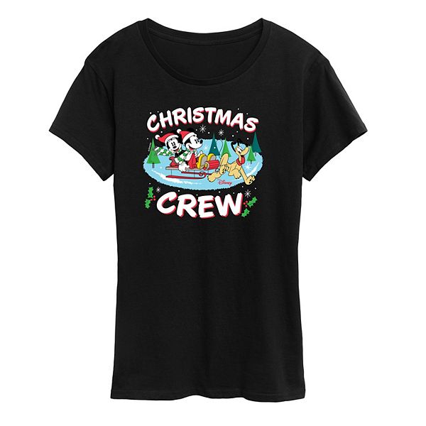 Disney's Mickey and Friends Women's Christmas Crew Graphic Tee