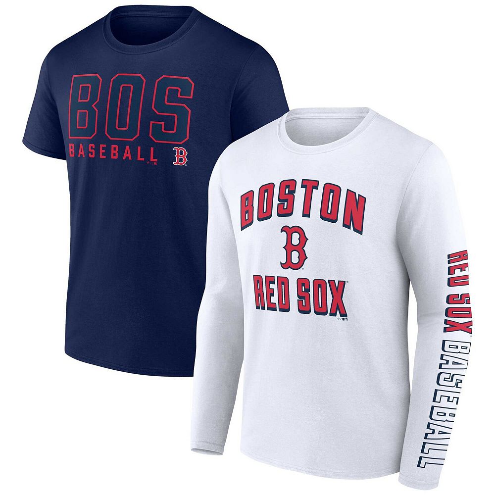 Men's Fanatics Branded Navy/White Boston Red Sox Two-Pack Combo T-Shirt Set