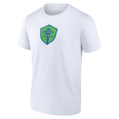 Men's Fanatics Branded White Seattle Sounders FC Primary Logo T-Shirt