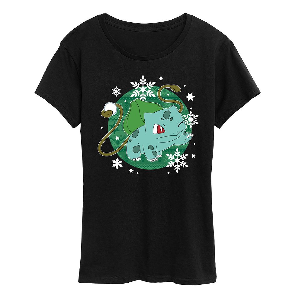 Women's Pokemon Bulba Pattern Graphic Tee