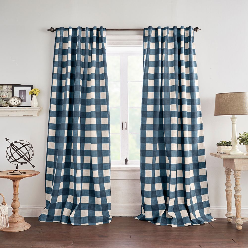 Elrene Home Fashions Grainger Buffalo Check Blackout Window Curtain