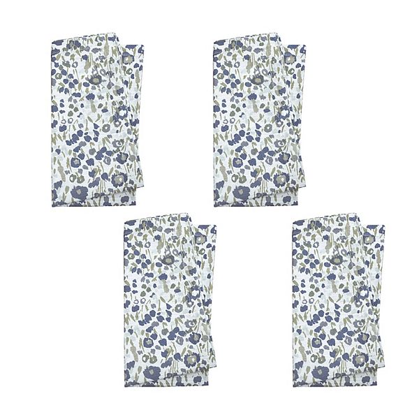 Food Network™ Cool Floral Print 4-Pack Napkin Set
