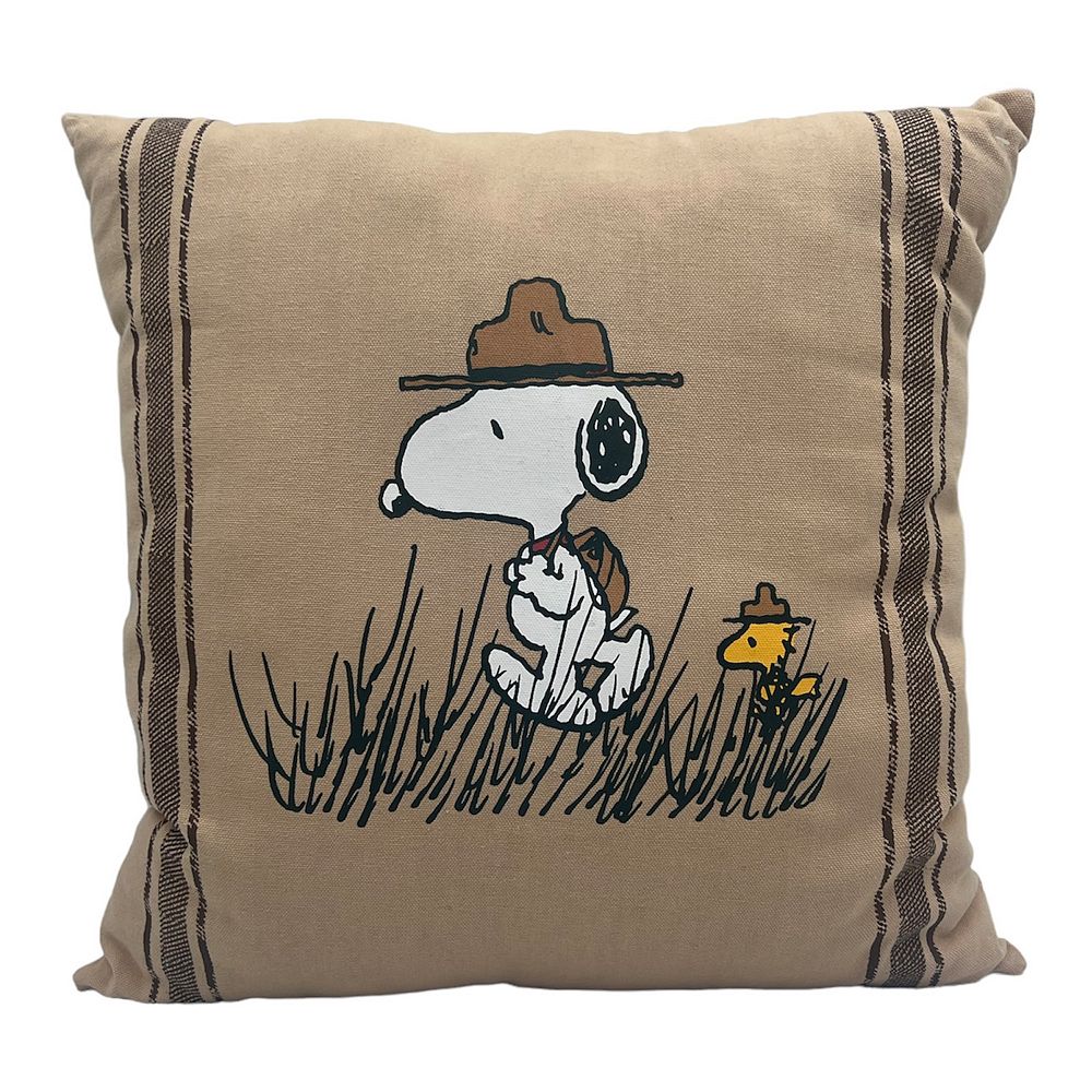 Peanuts Beagle Scout Collection Base Camp Snoopy Decorative Pillow