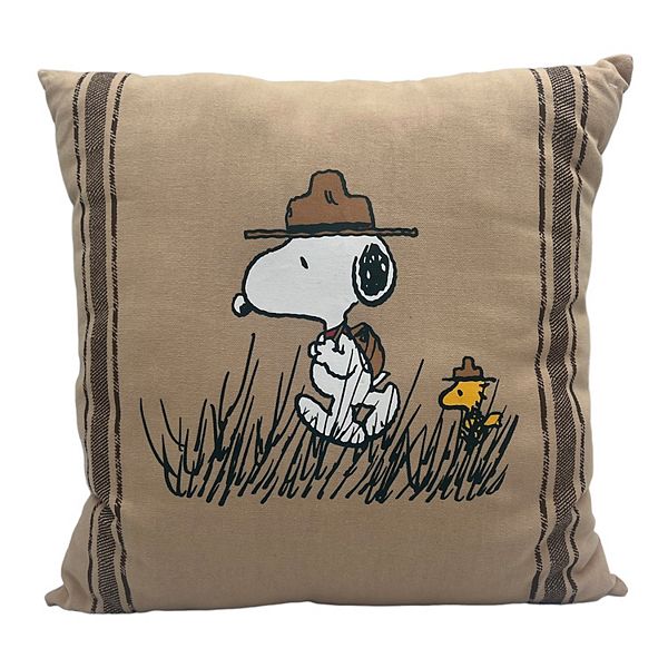 Peanuts Beagle Scout Collection Base Camp Snoopy Decorative Pillow