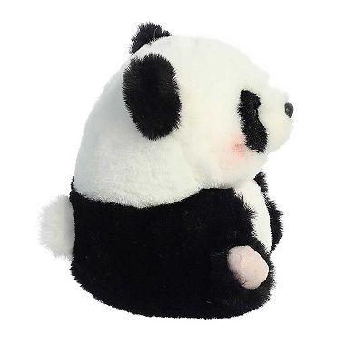 Aurora Mini White Rolly Pet 5" Precious Panda Round Stuffed Animal