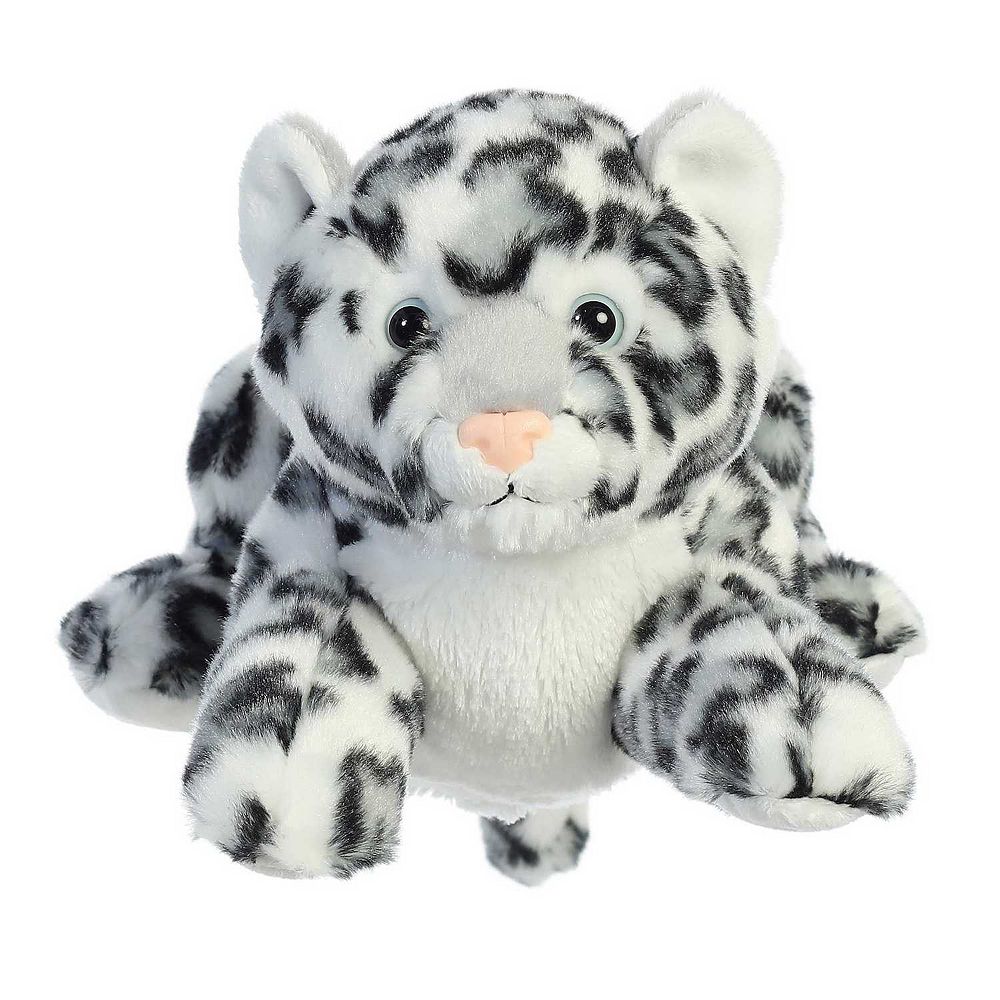 Aurora Medium White Hand Puppet 12" Snow Leopard Interactive Stuffed Animal