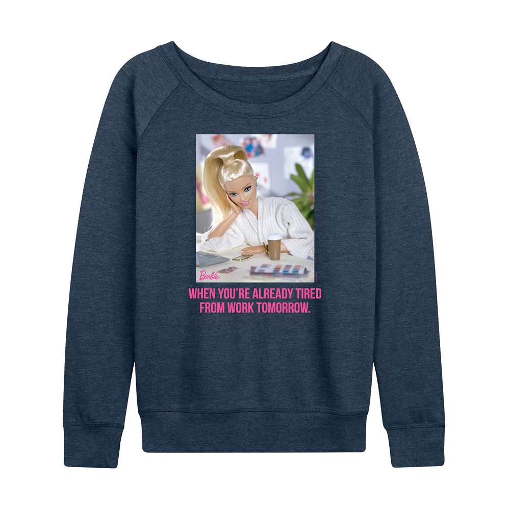 Plus Size Barbie® Already Tired French Terry Long Sleeve Tee