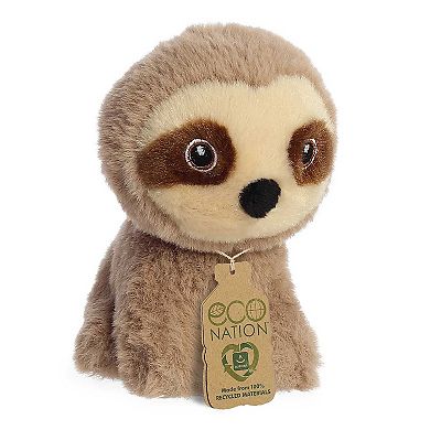 Aurora Mini Brown Eco Nation 5" Mini Sloth Eco-Friendly Stuffed Animal