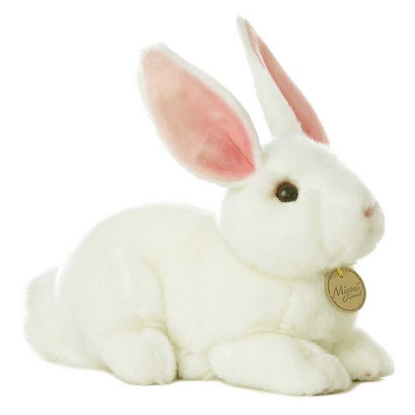 Aurora Medium White Miyoni 10" American White Rabbit Adorable Stuffed ...