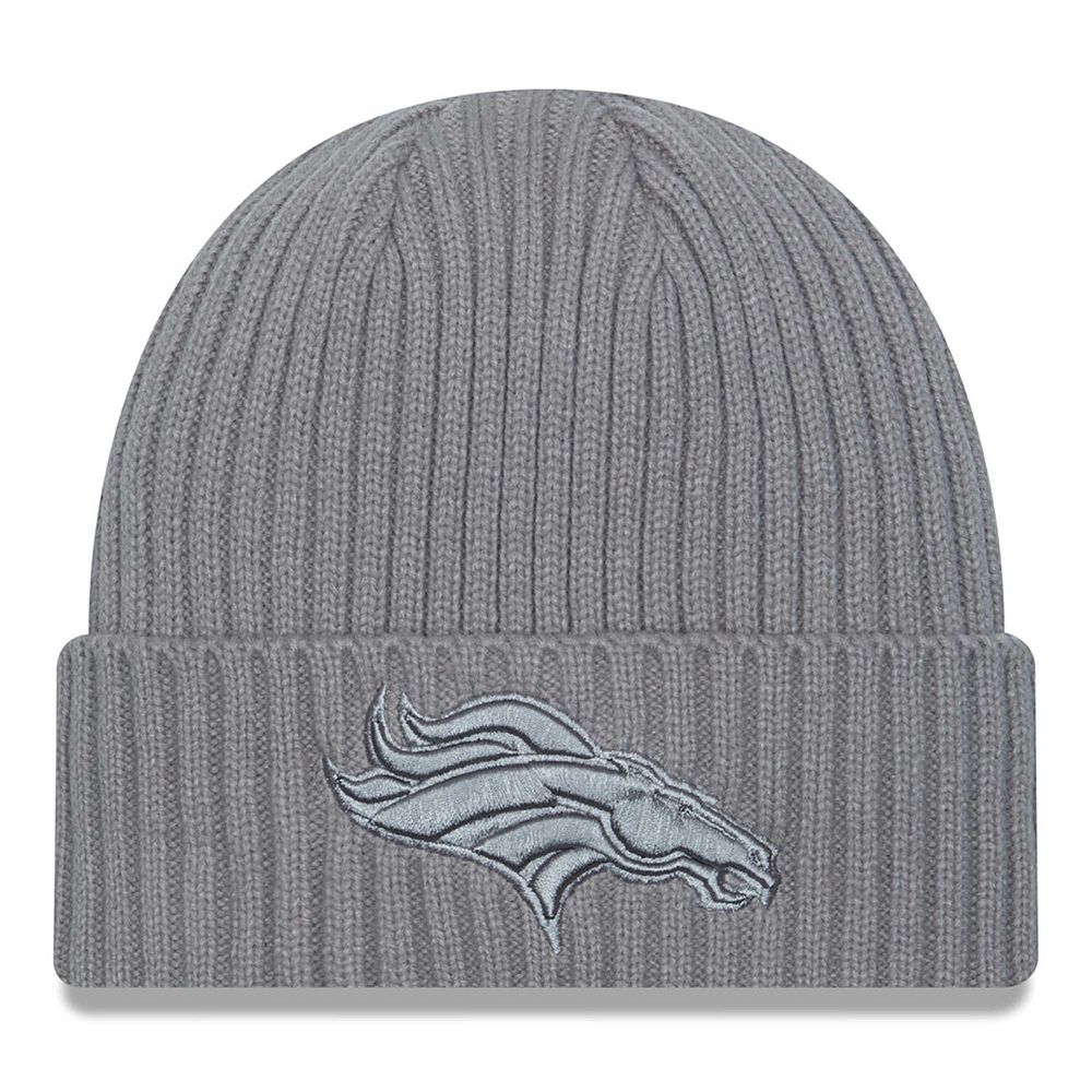 Men's New Era Gray Denver Broncos Color Pack Cuffed Knit Hat