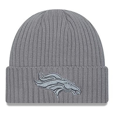Men's New Era Gray Denver Broncos Color Pack Cuffed Knit Hat