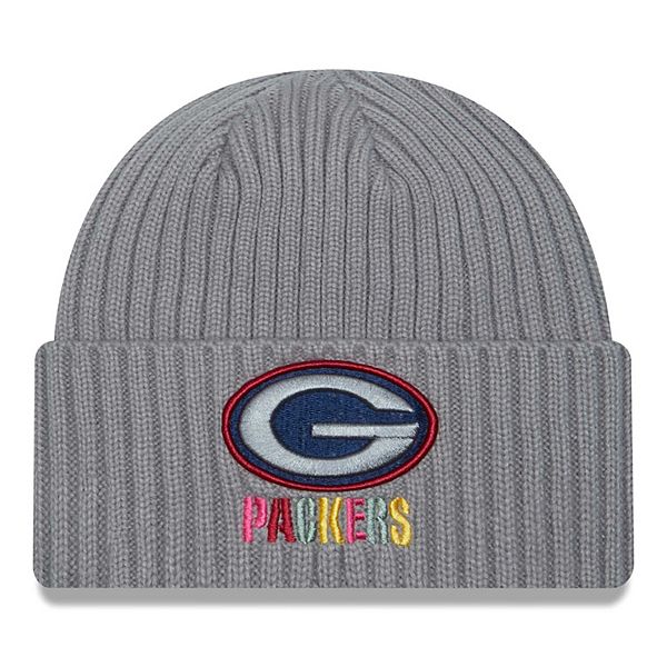 Men's New Era Gray Green Bay Packers Color Pack Multi Cuffed Knit Hat