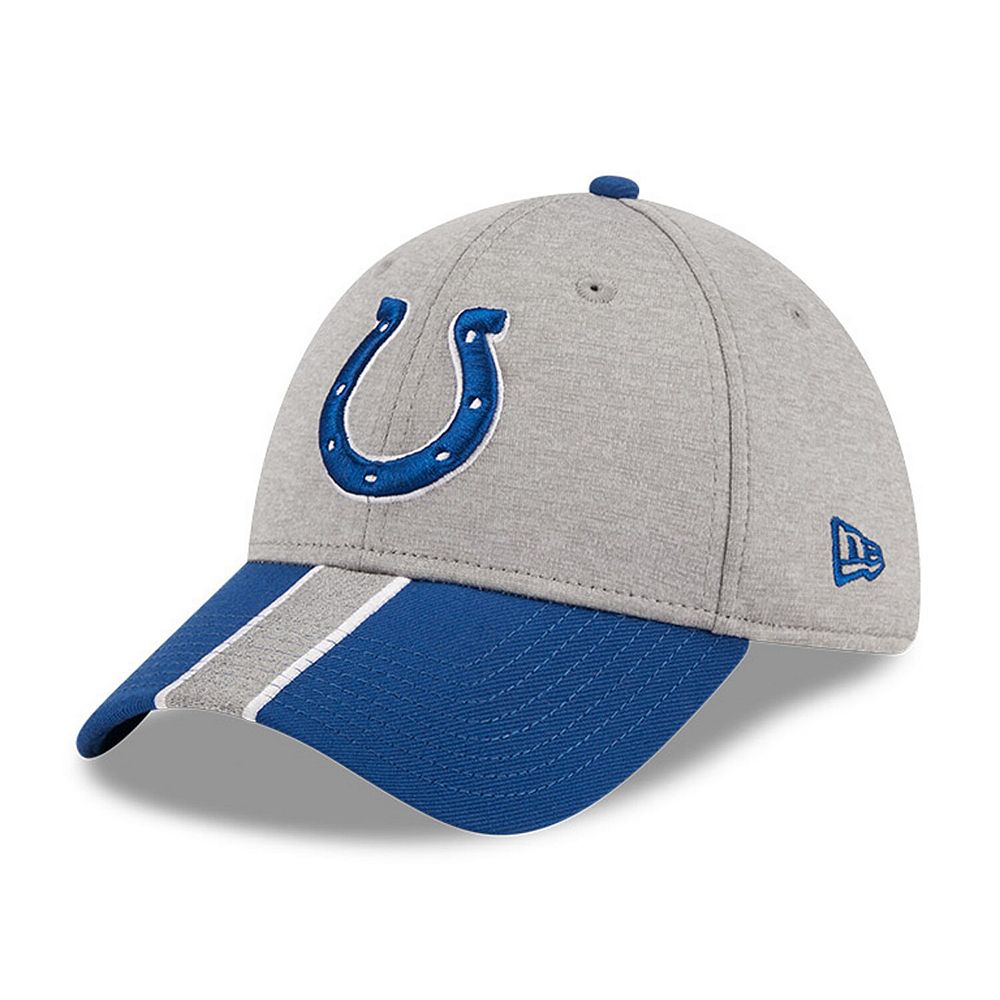 Men's New Era Heather Gray/Royal Indianapolis Colts Striped 39THIRTY ...