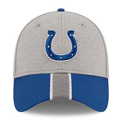 Men's New Era Heather Gray/Royal Indianapolis Colts Striped 39THIRTY ...