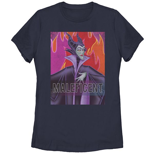 Disney Villains Sleeping Beauty Maleficent Flames Background Juniors ...