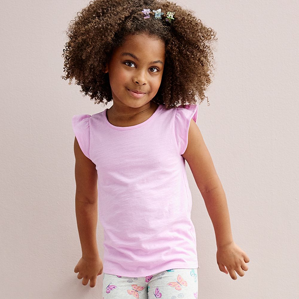 Girls 4-12 Jumping Beans® Slub Flutter Sleeve Top
