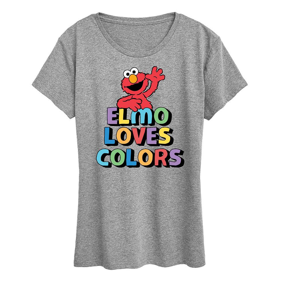 Women's Sesame Street Elmo Colors Graphic Tee