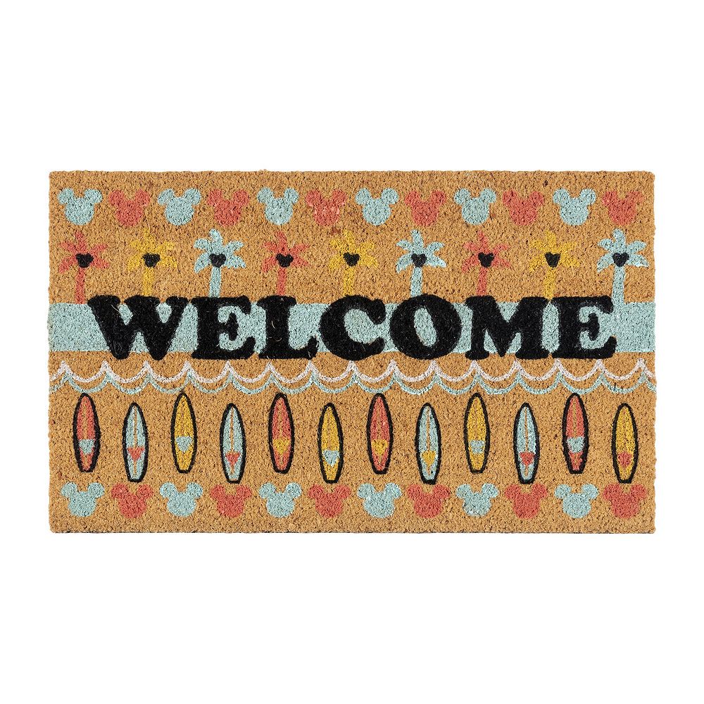 Disney's Mickey Mouse Summer Welcome Natural Coir Mat