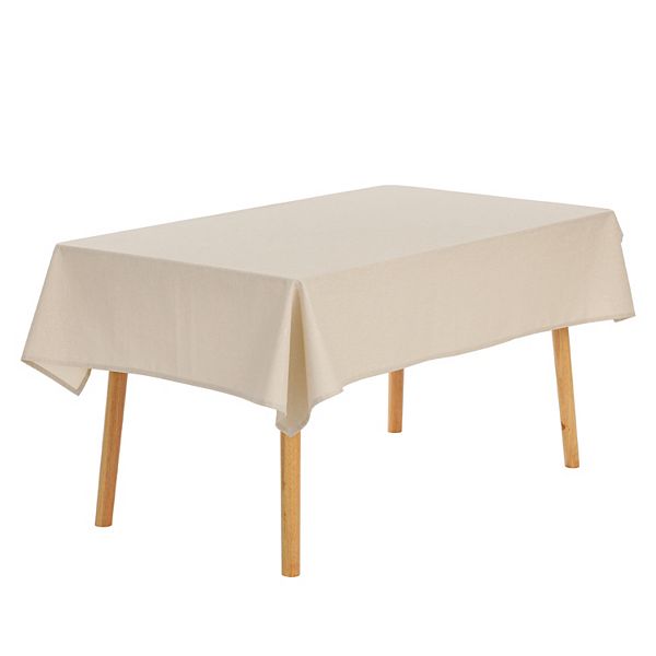 Rectangle Wrinkle-resistant Washable Polyester Linen Table Cover, 51" X 51"