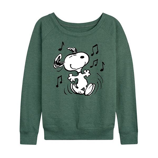 Womens Peanuts Snoopy Dancing Lightweight French Terry Sweatshirt