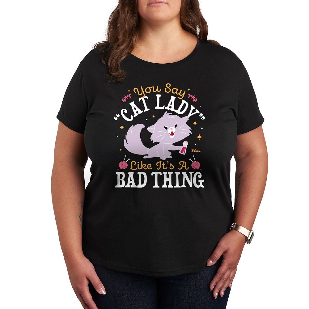 Disney Cats Plus Size Cat Lady Graphic Tee