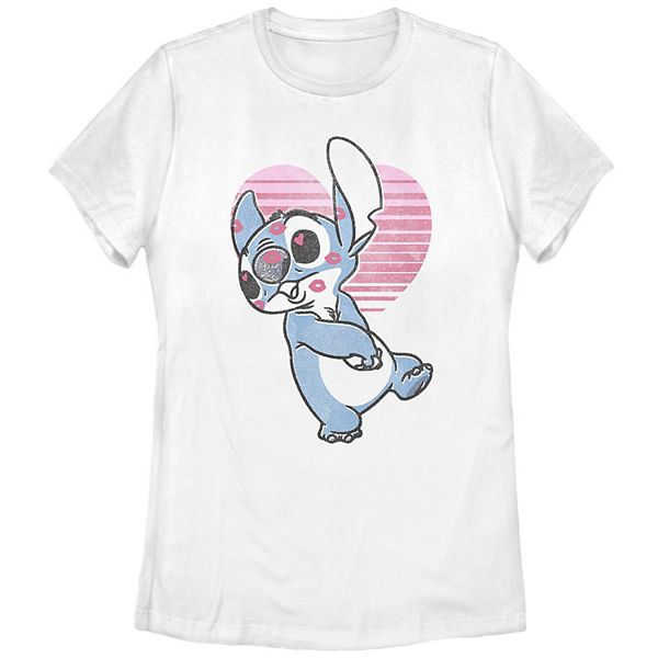 Disney's Lilo & Stitch Juniors' Kissy Face Stitch Graphic Tee