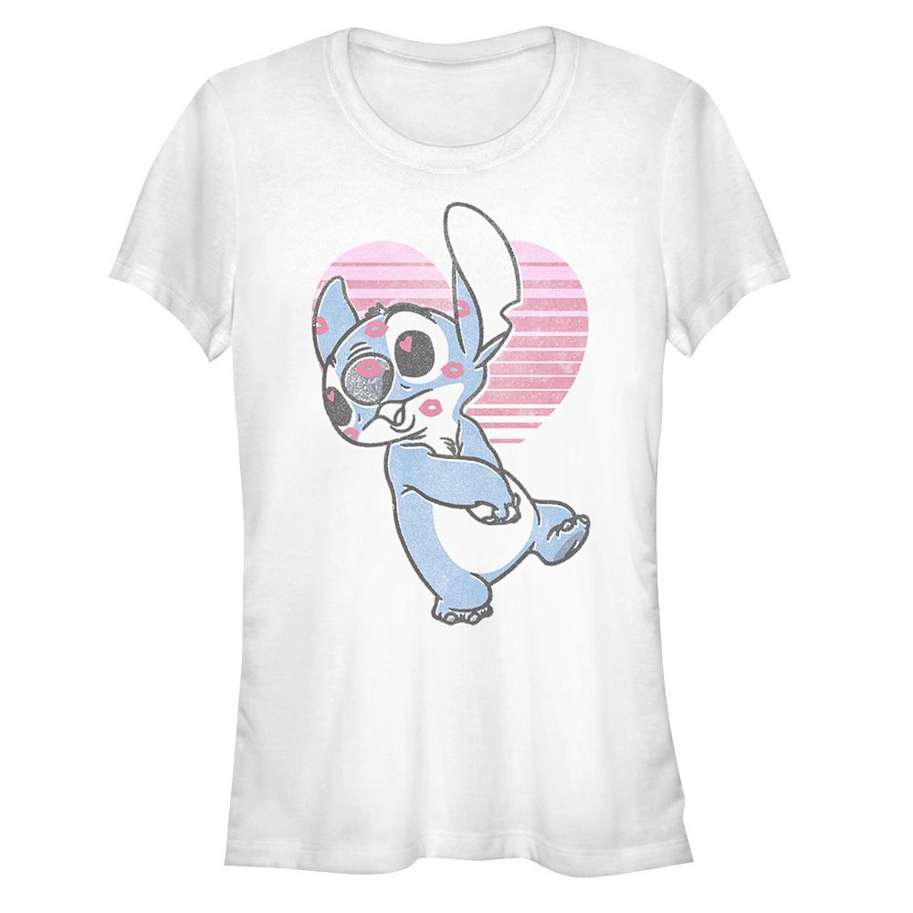 Disney's Lilo & Stitch Juniors' Kissy Face Stitch Graphic Tee