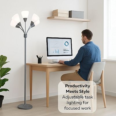 Multi 5 Light Floor Lamp