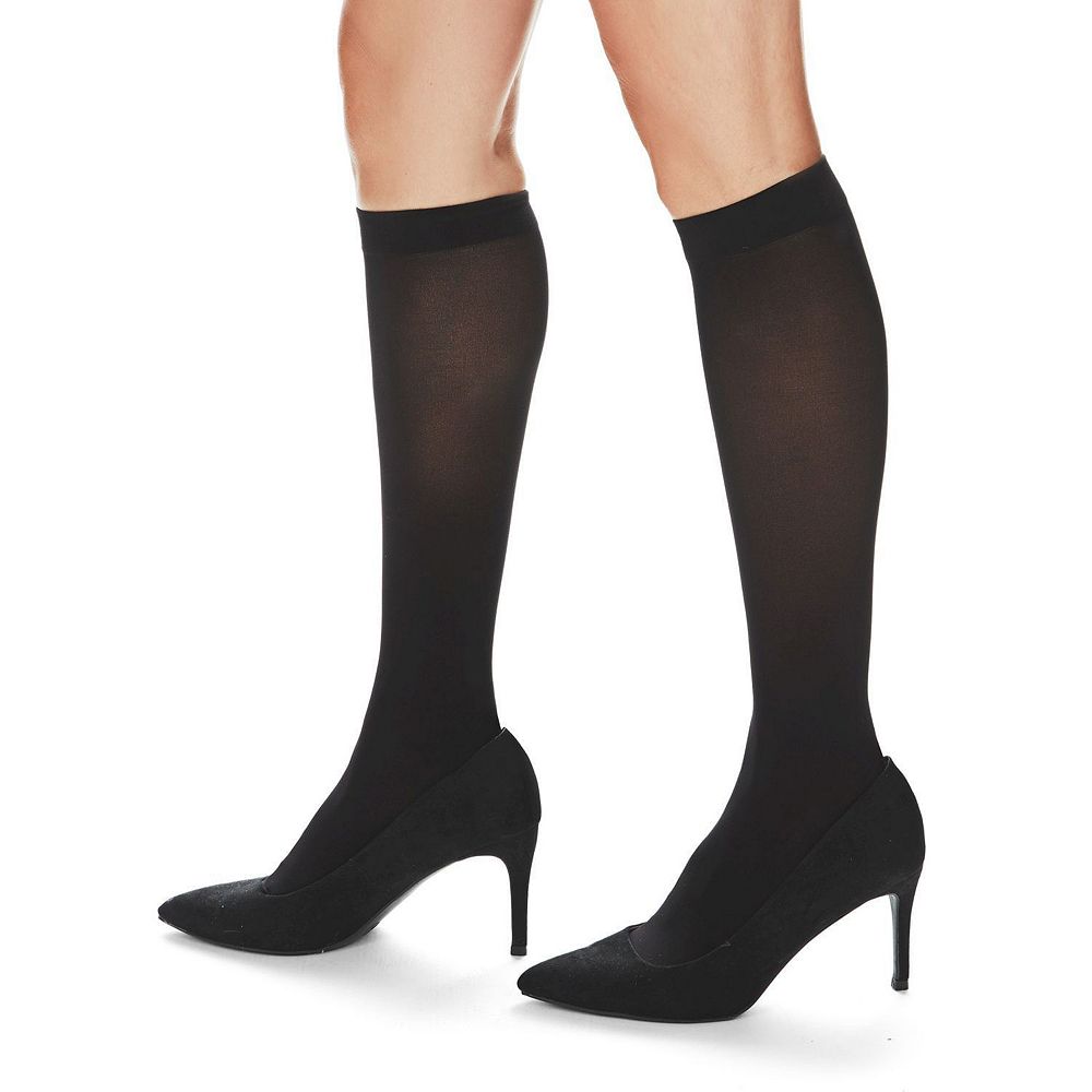 Microfiber Opaque Knee High Stockings