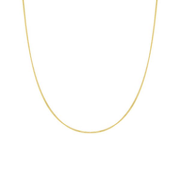 PRIMROSE 14k Gold Baby Curb Chain Necklace